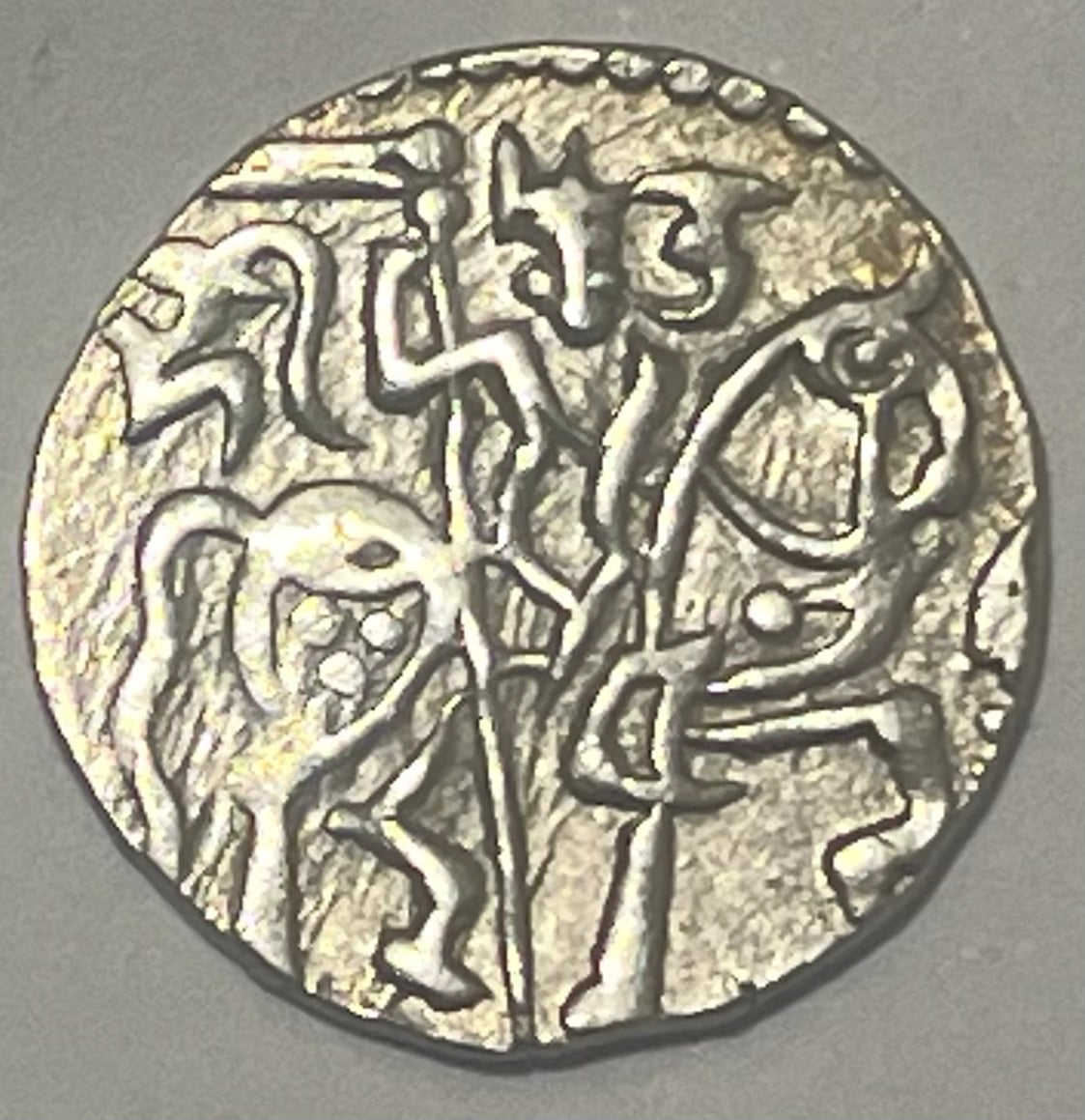 INDIA, Hindu Shahi Dynasty, Samanta Deva c. 950 AD ~ Silver Drachm (3 ...